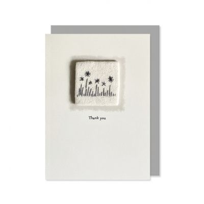 Embroidered card-Thank you | Synchronia.gr